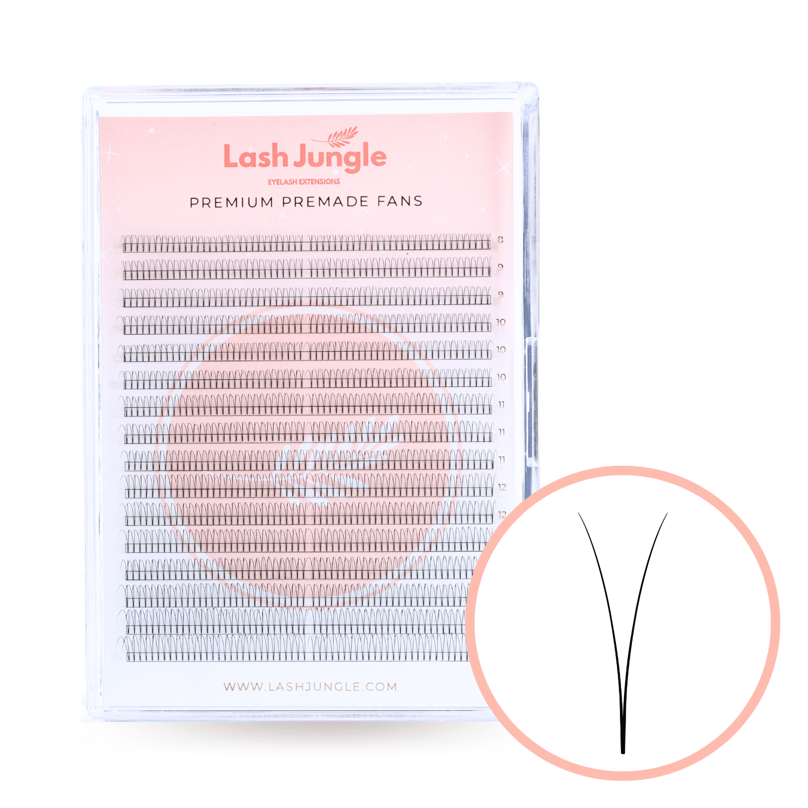 2D Premade Volume Fans Ultra Dark Short Stem – Lash Jungle